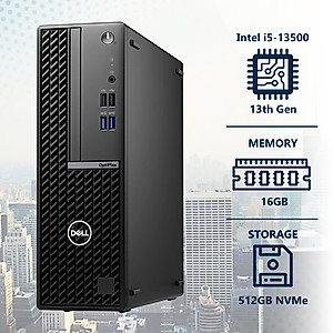 Dell Optiplex 7000 7010 SFF Intel i5-13500 (14 Cores, Beats Intel i7-12700T), 16GB RAM, 512GB NVMe, RJ-45, DP Port, HDMI, Wired KB & Mouse, W11P, 3YR, Business Desktop