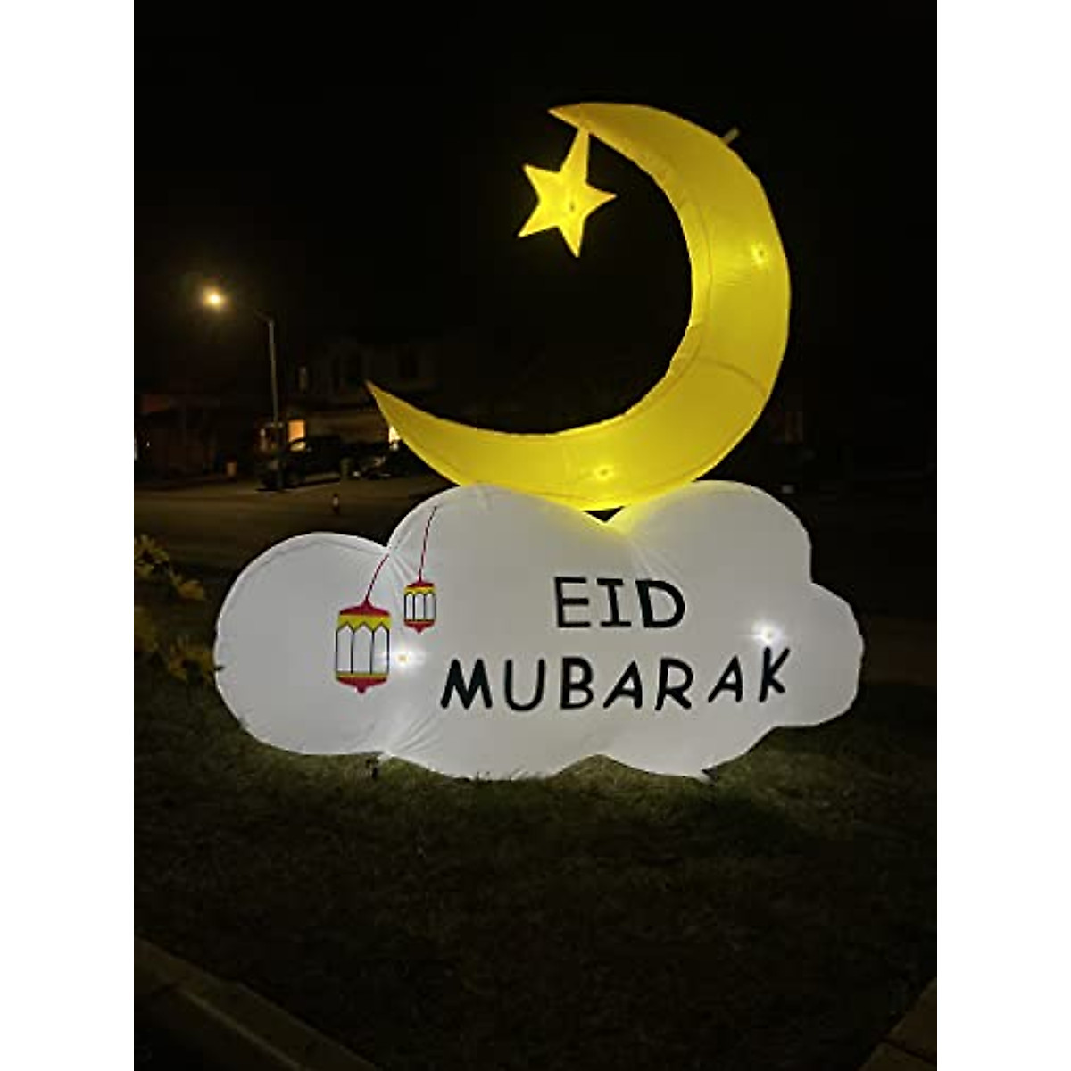 Inflatables Outdoor/Indoor Yard Decorations for Muslim/Islamic Holidays, Inflatable Ramadan & Eid Mubarak, Sheep for Eid ul Adha, Mosque/Masjid, & Muslim Boy & Girl (Ramadan & Eid Mubarak)