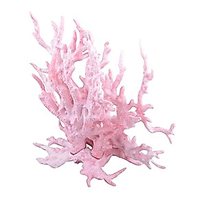 Mallofusa Artificial Aquarium Plant Ornament Decor Plastic Coral Reef Fish Tank Decoration Pink