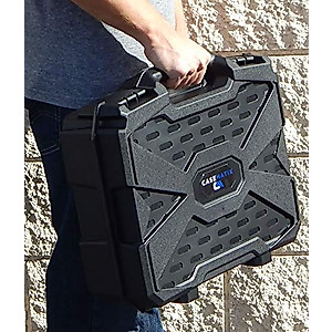 CASEMATIX Travel Case Compatible with Xbox One X - Hard Shell Carrying Case with Protective Foam Compartments for Console, Controller, Power Adapter, Games and More Accessories