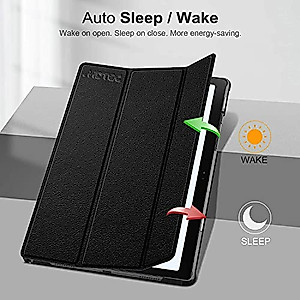 SAMSUNG 2022 Galaxy Tab A8 10.5” Inch 32 GB Wi-Fi Android 11 Touchscreen International Tablet Bundle – MDTec Hard Back Tri-Fold Stand Cover Case and 64GB microSD Card [Gray]