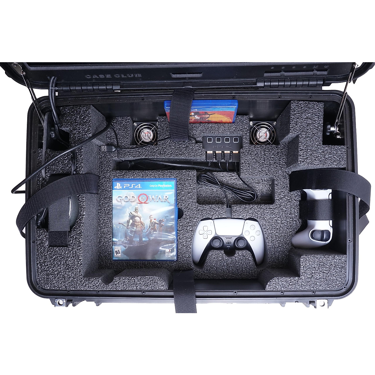 Case Club Gaming Station to Fit PlayStation 5. Comes with Built-in 24" 1080p Monitor, Cooling Fans, & Speakers. Fits PS5 (Disc or Digital), Controllers, & Games, (PS5 & Accessories NOT Included)