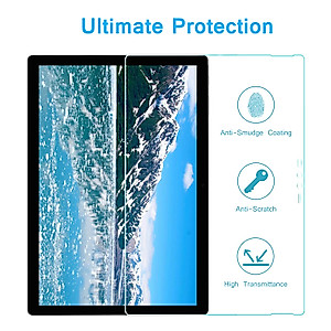 Adeway Microsoft Surface Book 2/1 Screen Protector 13.5 Inch, High Sensivity, Anti Fingerprint, Tempered Glass Screen Protector for Surface Book (2017/2018 Models) (2 Pack)