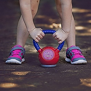 WOD Toys® Kettle Kid Kettlebell Red - Safe, Durable Kettle Bell Weight lifting Toy for Kids Fitness - Kid Gym Workout and Exercise Equipment for Toddlers and Children