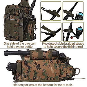 BLISSWILL Fishing Tackle Backpack with Two 3600 Fishing Tackle Box