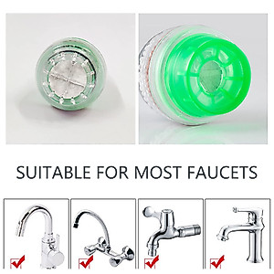 BrsInse One Hole Kitchen Faucets with Faucet Health Water Purification Five Layer Purifier Filter Head Household Activated Carbon Water Purifier Ds3617xs (Red, One Size)