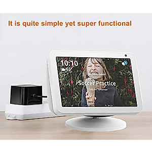 AutoSonic Stand for Echo Show 8 and 5 (1st Gen and 2nd Gen), Adjustable Accessories Compatible with Alexa Show 5 and 8, Magnetic, Swivel and Tilt, White