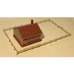 Outland Models Train Railway Layout Country Cottage House with Fencings N Scale