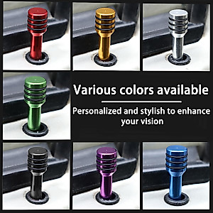 BESULEN 8 Pcs Car Door Lock Knobs, Aluminum Alloy Auto Lock Covers, Automotive Interior Lock Knobs Pull Pins, Truck Inner Door Locks, Universal Front Rear Door Knob Cover