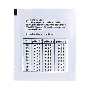 Nynelly Only 6.86,15pcs pH Meter Buffer Solution Powder for Precise and Easy for Precise pH Calibration Powder Solution