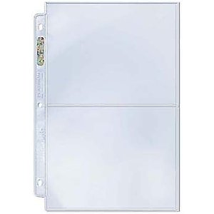 Ultra Pro 2-Pocket Platinum Page with 5" X 7" Pockets 25ct