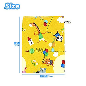 Hwangsil Scrub Towel Korean Exfoliating Towel Bath Washcloth 4pcs Soft Skin Care Square Type Lamoure Zoo Design Bath Washcloth 4pcs Square Type Lamoure Zoo Design