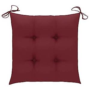 imasay Chair Cushions 2 pcs Wine Red 19.7"x19.7"x2.8" Fabric