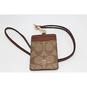 Coach Signature PVC Lanyard ID Holder