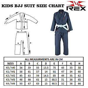 REX Sports Brazilian Jiu Jitsu, for Men and Women BJJ Gi Grappling Kimonos Lightweight White Belt (Royal Blue, K0)