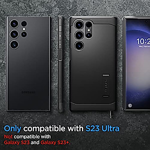 Spigen Tough Armor Designed for Galaxy S23 Ultra Case (2023) - Black