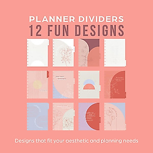 Happy Planner Disc-Bound 12-Month Planner, January 2024–December 2024 Daily, Weekly, Monthly Planner, Classic Size, Faith Layout, Peony & Sky Theme, 7 Inches by 9 3/4 Inches