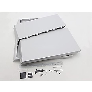 JMXLDS New Replacement Top Upper & Bottom Cover Full Housing Shell Case Cover for PS4 1200 CUH-1206 CUH-1209 CUH-12XX Console with Screws Stickers White