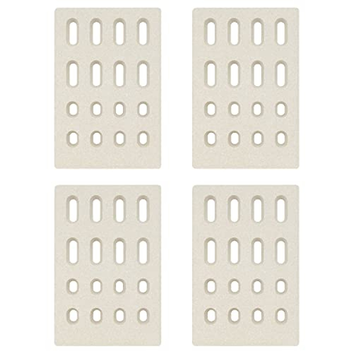 DELSbbq 4-Pack Universal Replacement Heat Plate Flame Tamer for Grand Turbo Grills, Ceramic Brick Flame Tamer, Replacement Parts for Grand Turbo Grand Hall, Barbeques Galore Grand Turbo, Members Mark