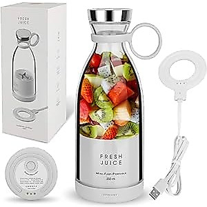Portable Blender with USB Rechargeable Battery, Stylish and Lightweight Design