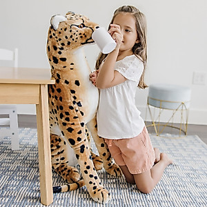 Melissa & Doug Giant Cheetah - Lifelike Stuffed Animal (Stands Nearly 3 Feet Tall)