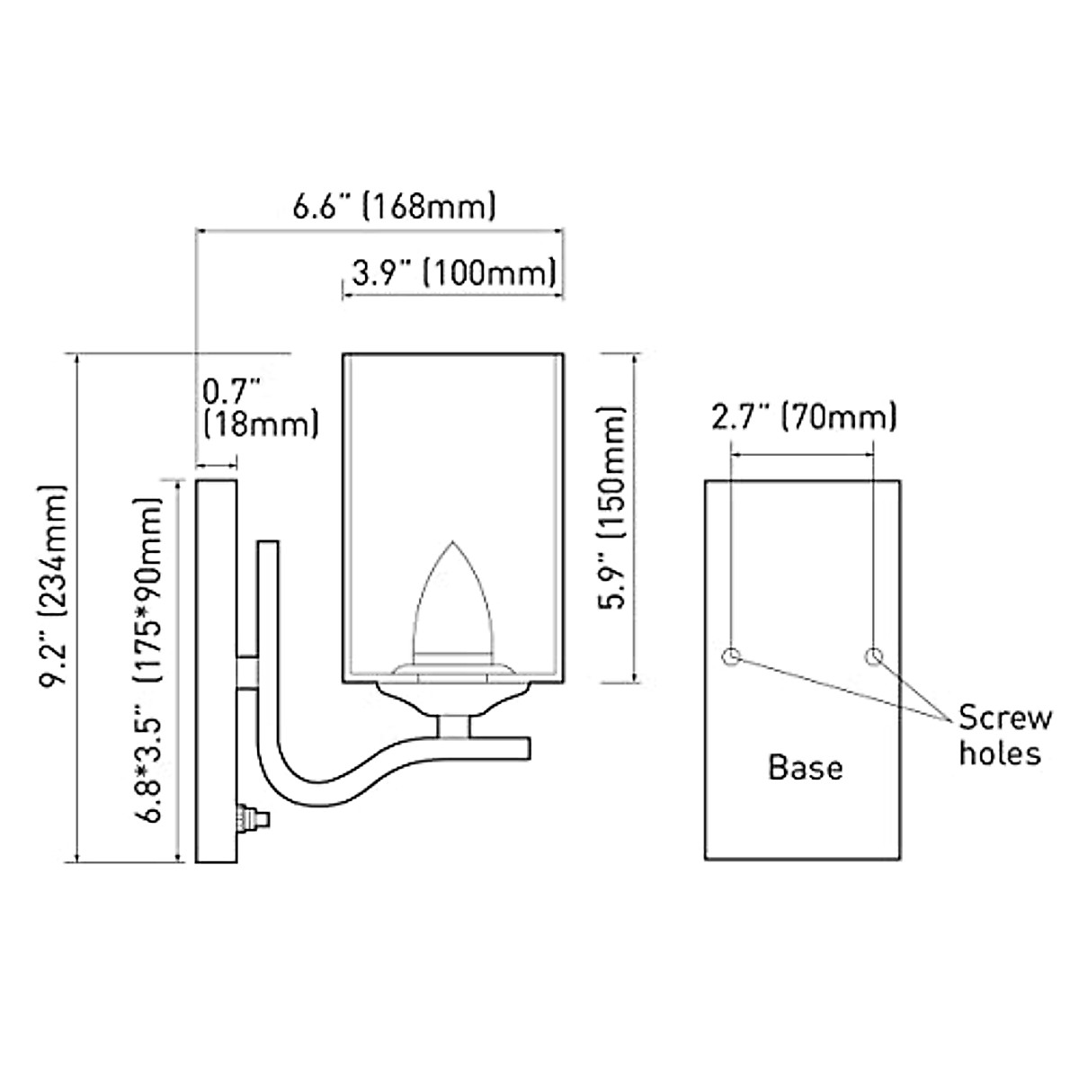 Dream lighting 12volt DC RV Interior LED Wall Lamp with Tinted Glass Sconce, RV Dinette Light Fixture for Kitchen, Hallway, Porch, Decorative Lights– Soft White 3500K, with Switch