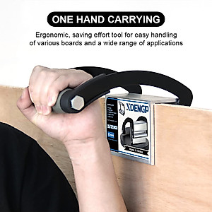 XDENGP Panel and Plywood Carrier, Plywood Lifting Tool and Drywall Carrying Tool, Aluminum Alloy Soft-Grip Handle Gripper Lift for Sheetrock, Adjustable Clamp Carrier Thickness up to 3/4 inch