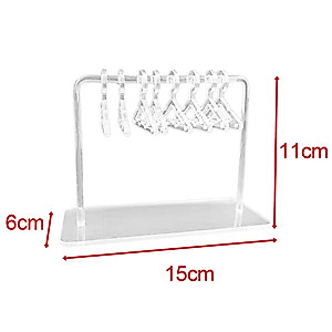 UGPLM Earring Hanger Earring Holder Stand Photography Display Props Coat Hanger Earring Rack Earring Organizer for Desktop Closet Vanity Table, Clear