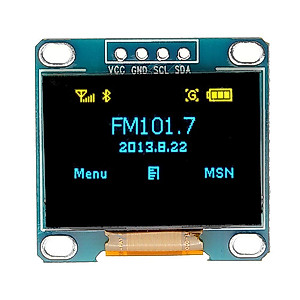 CoCocina 0.96 Inch 4Pin Blue Yellow Iic I2C OLED Display Module Geekcreit for Arduino - Products That Work with Official Arduino Boards