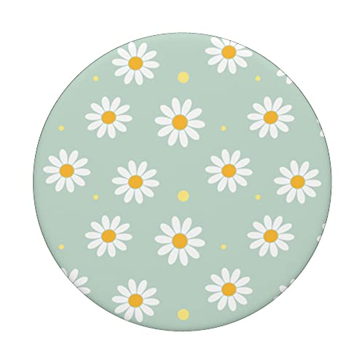 Sage Green Daisy Flower Aesthetic Daisies Floral Pattern PopSockets Swappable PopGrip