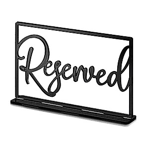 LKEWGHS Reserved Table Sign For Tables Standing Reserved Wedding Signs For Wedding Seating Office, Black