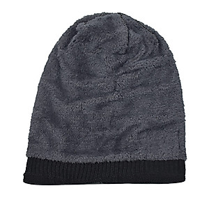 HYHMJ Beanie Hat Lightweight Unisex Warm Windproof Soft Knit Cuffed Winter Hat Presents for Men Him,C,28 * 22cm