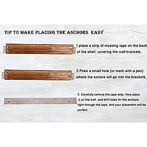 Hair Tool Organizer Wall Mount Holder, Set of 2 Layer Rustic Blow Dryer Holder, Hair Product Organizer Wooden Storage for Hair Dryer, Curling Iron, Hot Tools, Vanity Accessories, Makeup, Toiletries