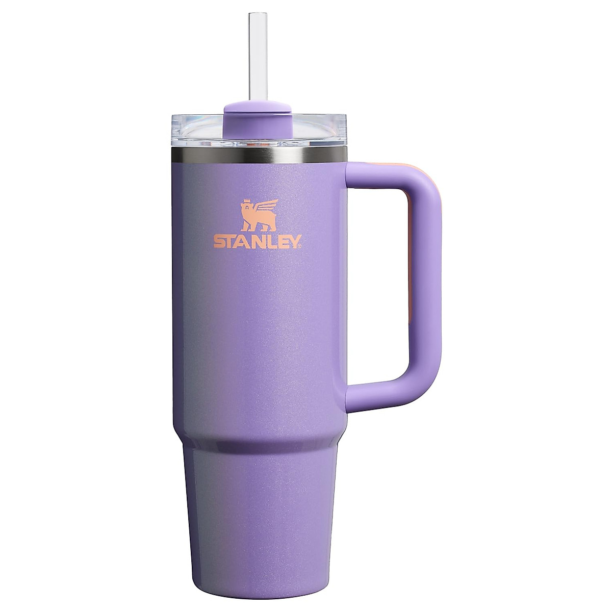 Stanley Quencher H2.0 Tumbler with Handle and Straw 30 oz | Flowstate 3-Position Lid | Cup Holder Compatible for Travel | Insulated Stainless Steel Cup | BPA-Free | Periwinkle Shimmer
