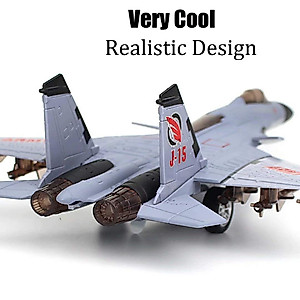 QIAONIUNIU Toy Airplane Model Planes Alloy Pull Back Fighter for Boys with Flashing Lights, Real Jet Sound (Yellow)