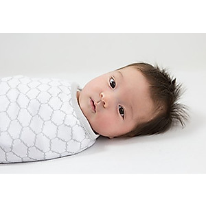 Amazing Baby Swaddle Blanket with Adjustable Wrap, Set of 3, Zebra, Confetti and Lattice, Sterling, Small