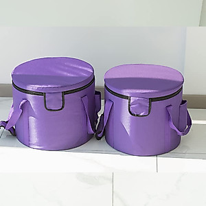 YongFei Purple Heavy Duty Sponge Padded Crystal Singing Bowl Case for 6-12 inch 8-14inch Sound Bowls… (8-14inch 2pc bag)