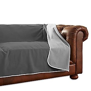 Mambe 100% Waterproof Furniture Cover Sofa, 70" x 120", Dove Slate - for Pets and People - for All Types of Furniture and Bedding from Spills, Accidents, and Normal Wear and Tear