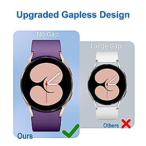 Lerobo 5 Pack No Gap Bands Compatible with Galaxy Watch 6/5/4 Band/Watch 5 Pro Band/Galaxy Watch 4 Band,20mm Soft Silicone Sport Strap for Samsung Watch 5&4 Bands/Watch 4 Classic Bands Women Men