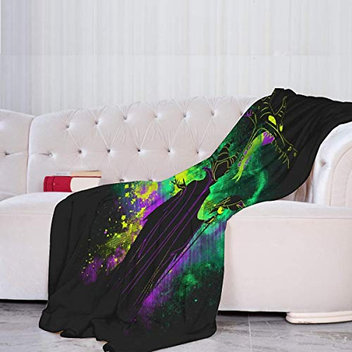 GACOZ-Maleficent Art- Ultra Soft Throw Blanket Flannel Fleece All Season Light Weight Living Room Bedroom Warm Blanket 80×60inch