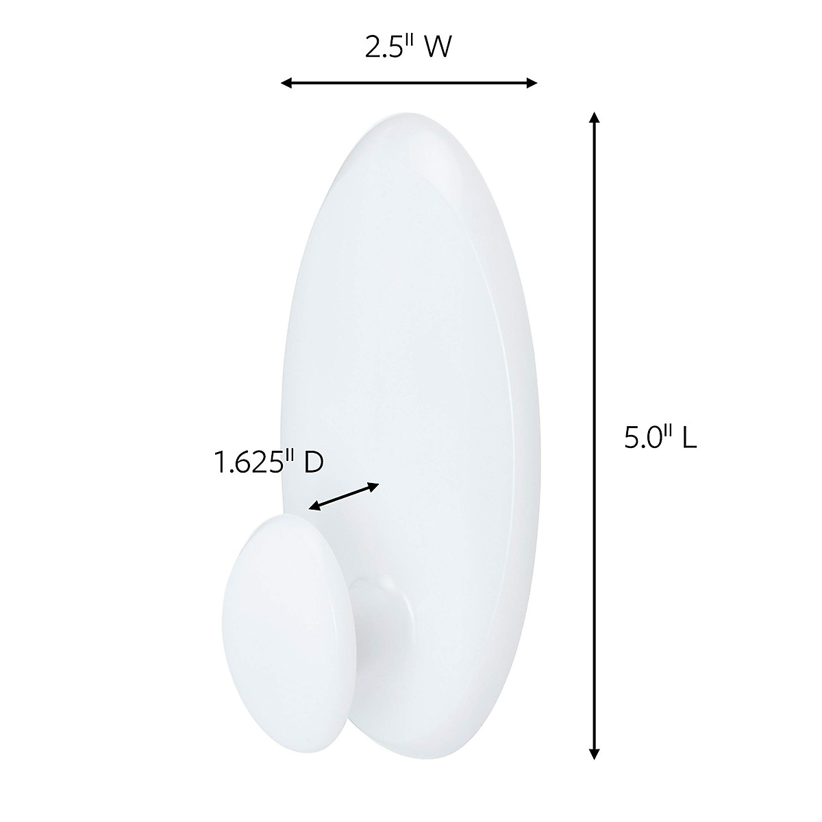 Command Clothes Hanger, 1 Hanger, 2 Strips/Pack, White, Large (Pack of 2)