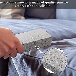 Loopeer 2 Pcs Pet Hair Remover Pumice Stone for Dog Cat Hair Removal Cleaning Pet Fur Stone 6 Inch Dog Fur Cleaning Tool for Car Interior Bedding Carpet Couch Furniture(3.74 x 2 x 1.6 in)