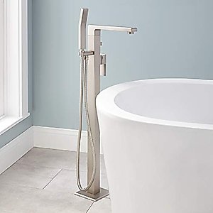 Signature Hardware 934423 Ryle Floor Mounted Tub Filler- Includes Hand Shower