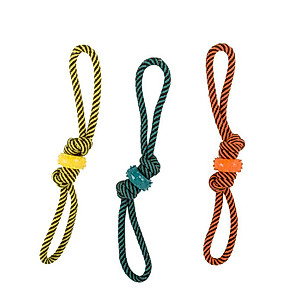 ALLUM Interactive Dog Toys – Durable Dog Toys for Puppies, Small and Medium Breeds - Tug of War Dog Toys - Puppy Chew Toys for Teething – Enrichment Puppy Toys (Yellow, Ring)