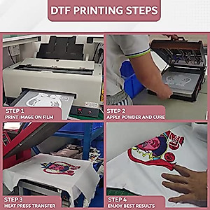 LOTSA. STYLE Premium DTF Ink Refill for Inkjet Printers Heat Transfer Film Printing (250ml x 6, CMYK Wh)