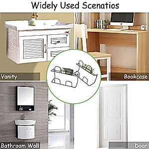 HOMOKUS Wall Mounted Hanging Shoes Rack, 2 Pack Self Adhesive Wall Mounted Shoes Holder, Black Door Shoe Hangers for Bathroom, Entrance