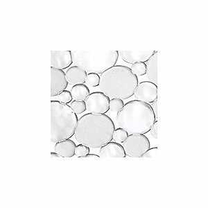 mDesign Decorative Kitchen Plastic Sink Protector Set, Quick Draining - Protect Surfaces and Dishes - Modern Bubble Design - Includes 1 Saddle, 2 Large Mats - Set of 3 - Clear