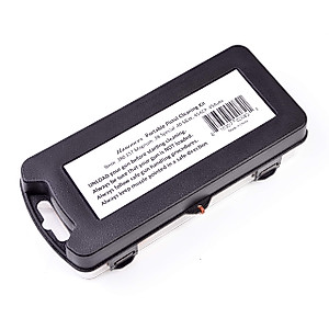 Portable Multi-Caliber Hard Case Pistol Hand Gun Service Cleaning Brush Kit 9mm .380 357 Magnum .38 Special .40 S&W, 45ACP .45Auto Professional Grade Brass Rod Brush Jag Free Rotating Handle