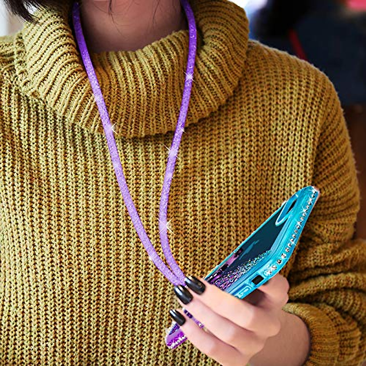 Silverback for iPhone SE Case 2022/2020, iPhone 8/7 Case, Moving Liquid Holographic Sparkle Glitter Case with Kickstand, Bling Bumper Ring iPhone SE3/2 iPhone 8/7 Case for Girls Women -Purple