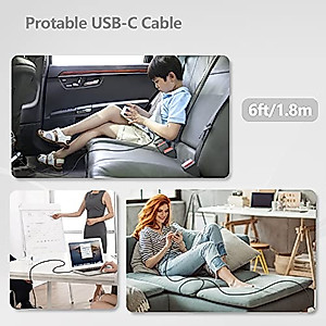 Weduda 60W USB C to USB C Cable 6ft, Soft Silicone USB 2.0 Type C Fast Charging Cable for MacBook Pro 2020, iPad Air 5, iPad Mini 6, Samsung Galaxy S21/Note 10, Huawei, Switch, PS5, Pixel, LG (Black)